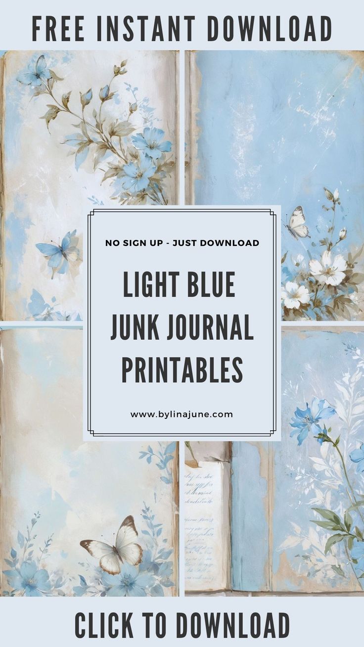 Free Vintage Junk Journal Printables - by Lina & June